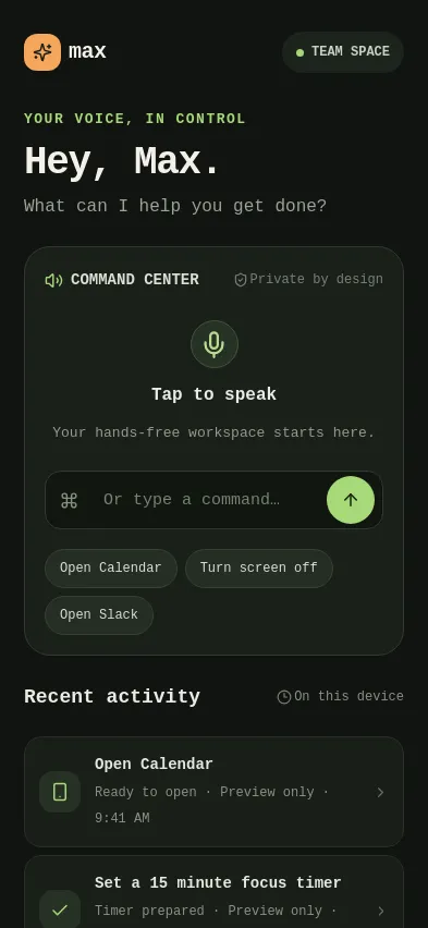 Max Voice Assistant
