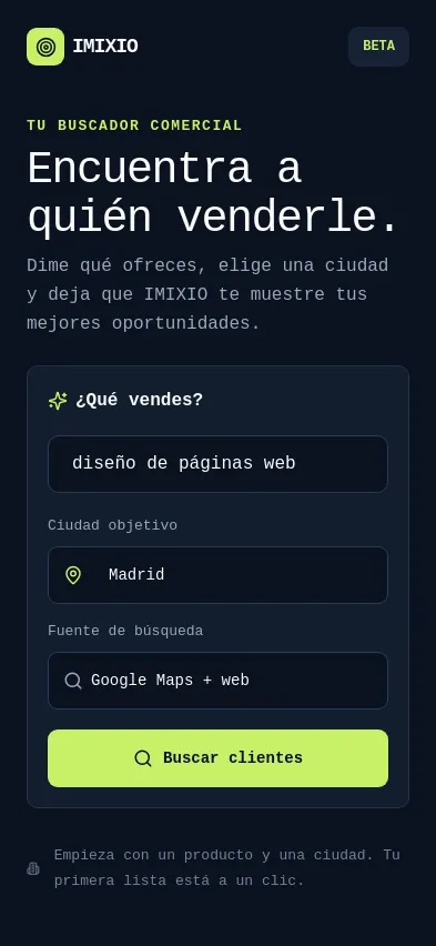IMIXIO Client Finder