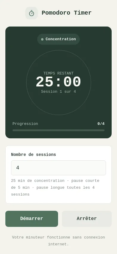 Pomodoro Focus Timer