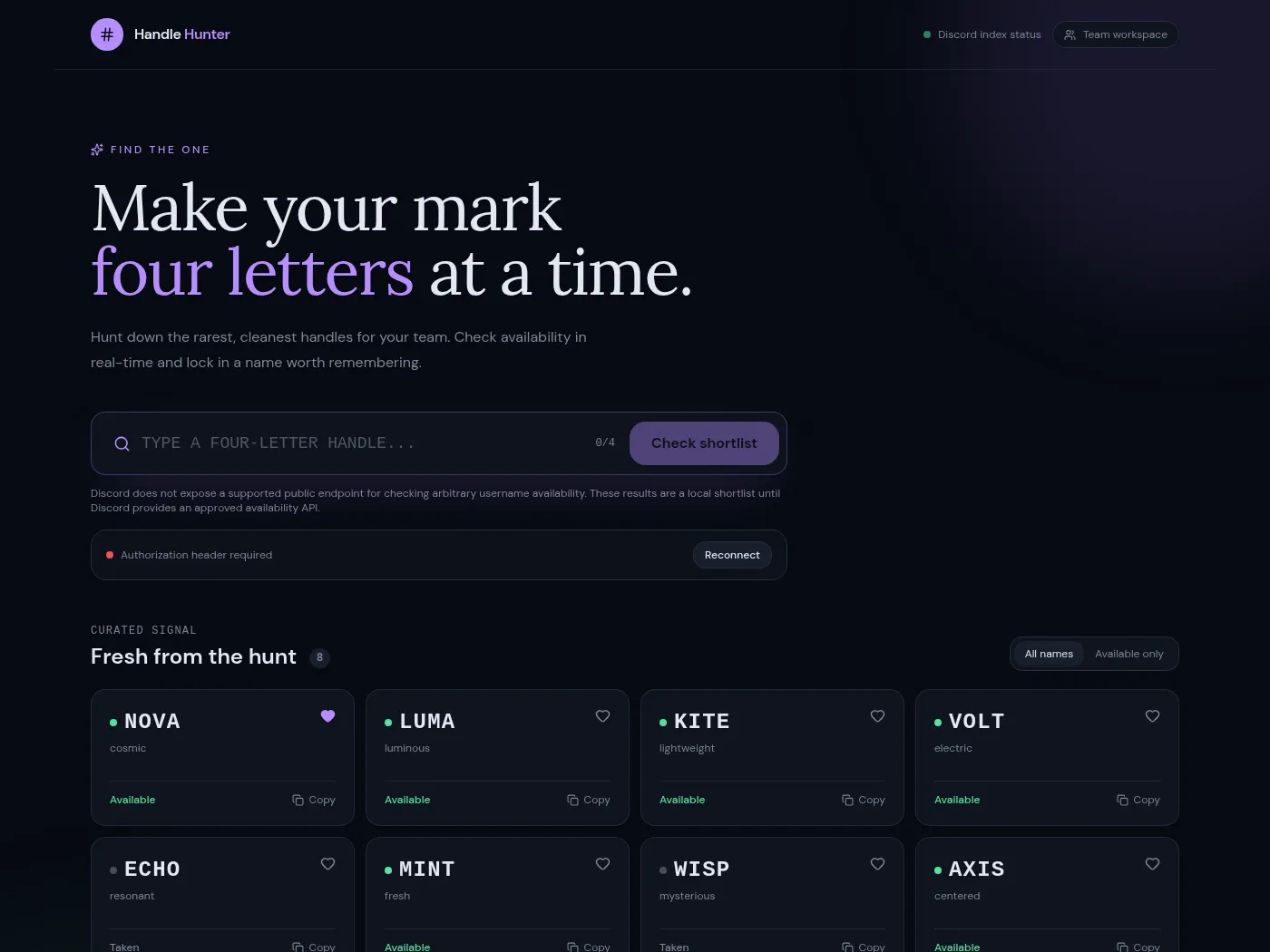 Discord Handle Hunter