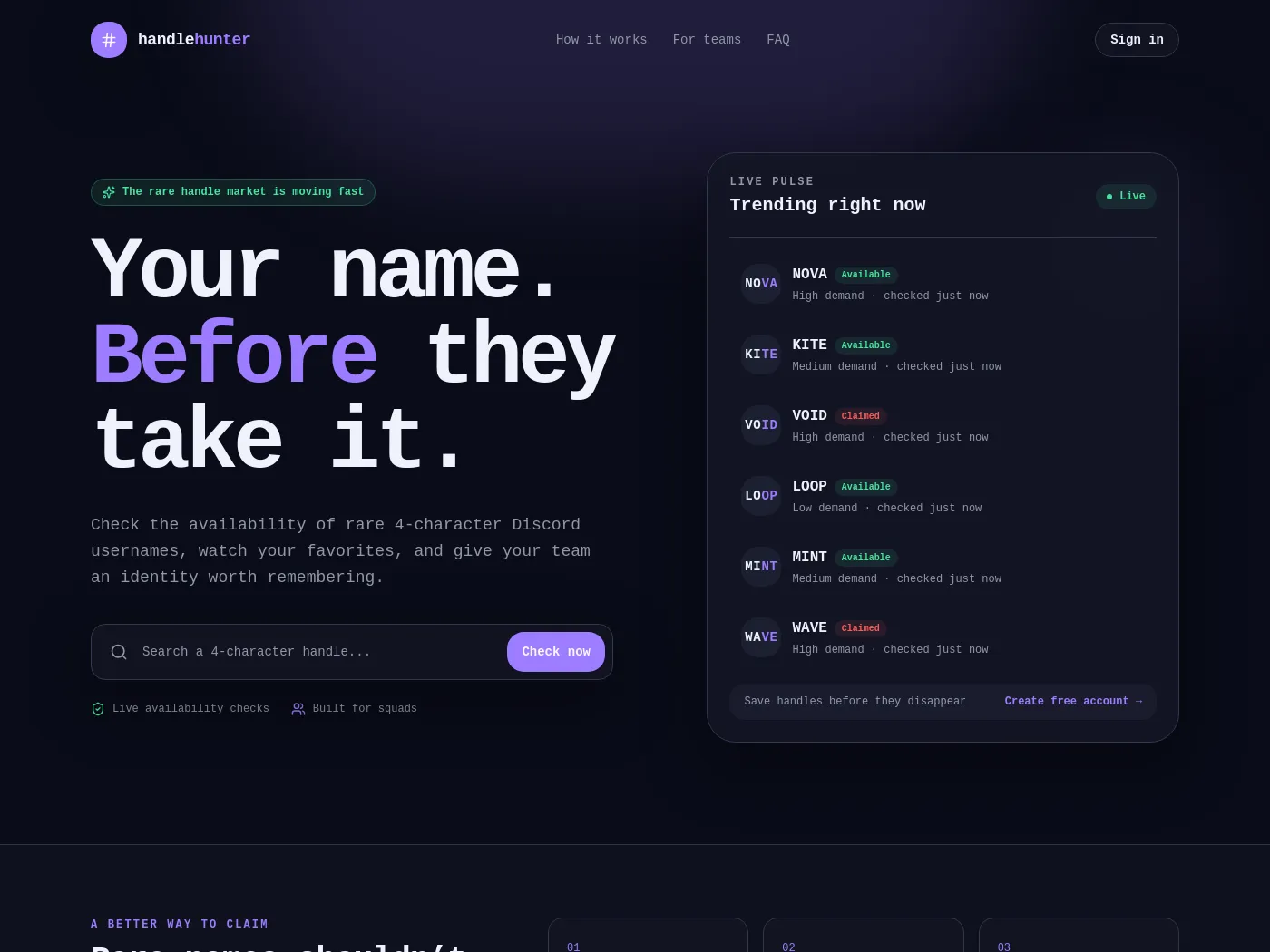 Discord Handle Hunter