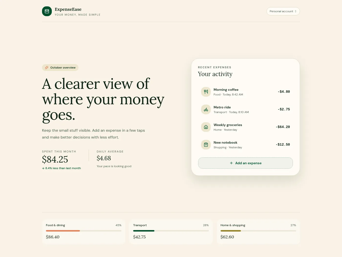 ExpenseEase Tracker