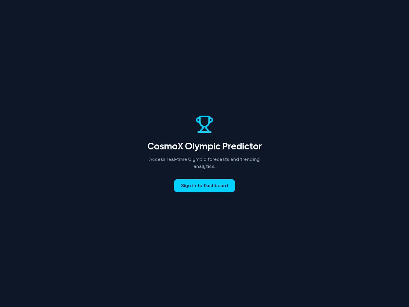 CosmoX Olympic Predictor