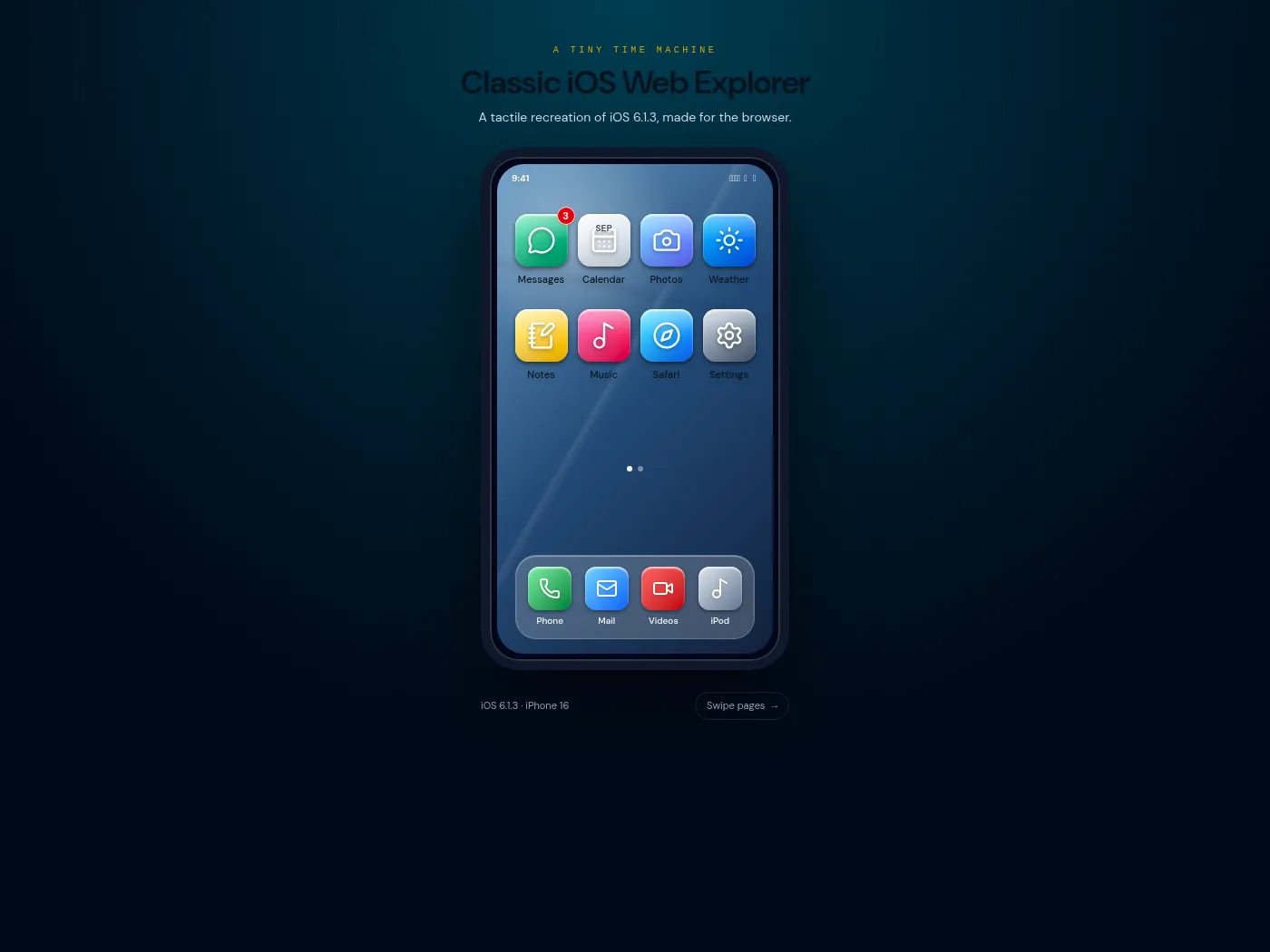 Classic iOS Web Explorer