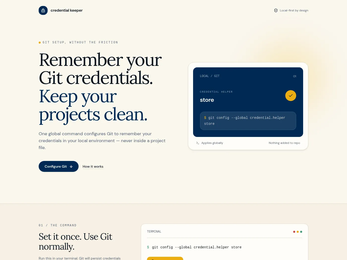 Git Credential Keeper