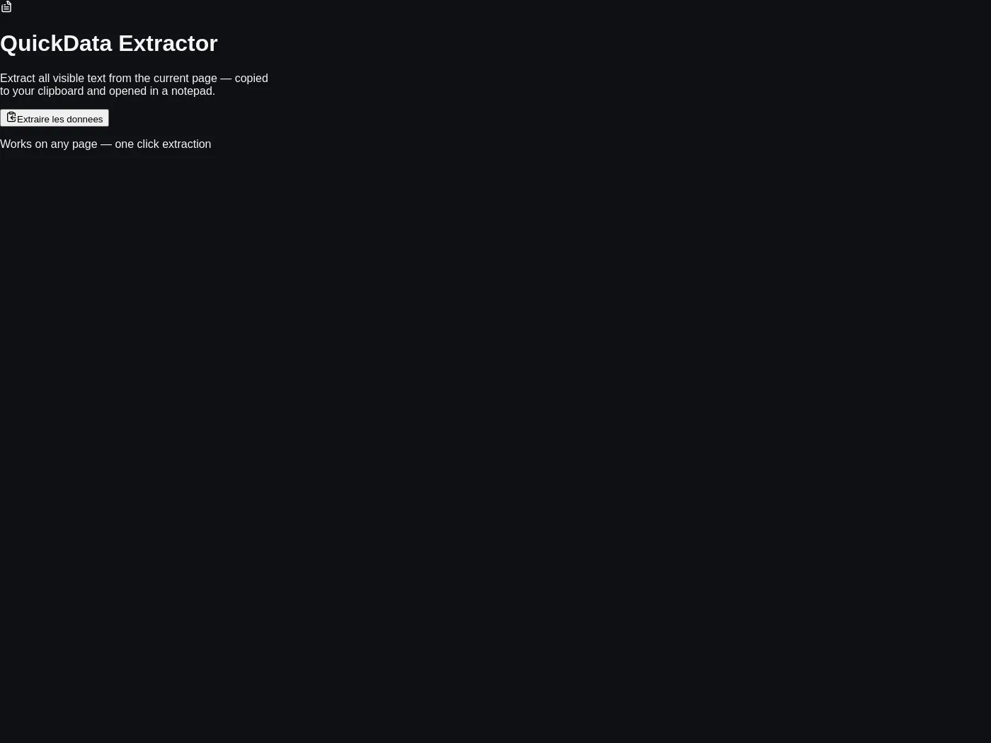 QuickData Extractor