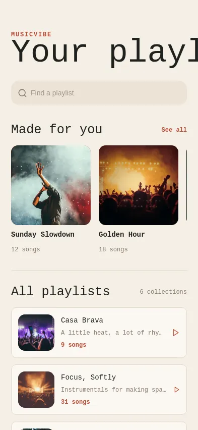 MusicVibe App