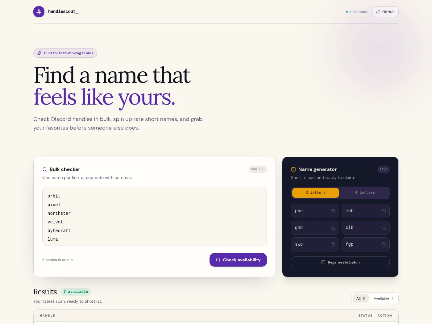 Discord Name Checker