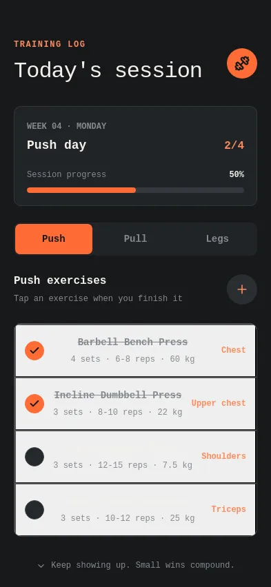 Gym Routine Tracker