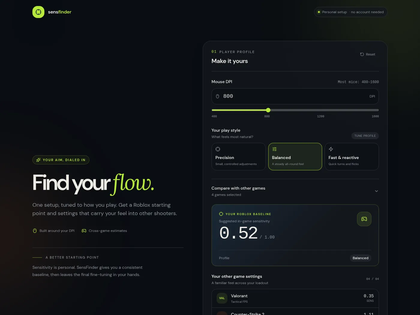 SensFinder