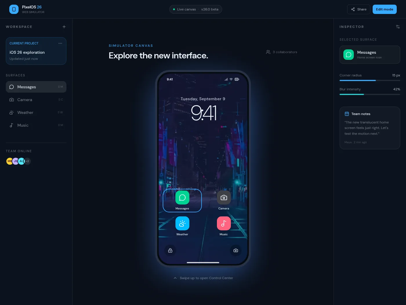 PixelOS Web Simulator