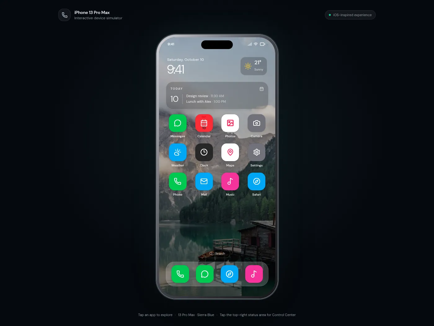 iPhone 13 Pro Max Simulator