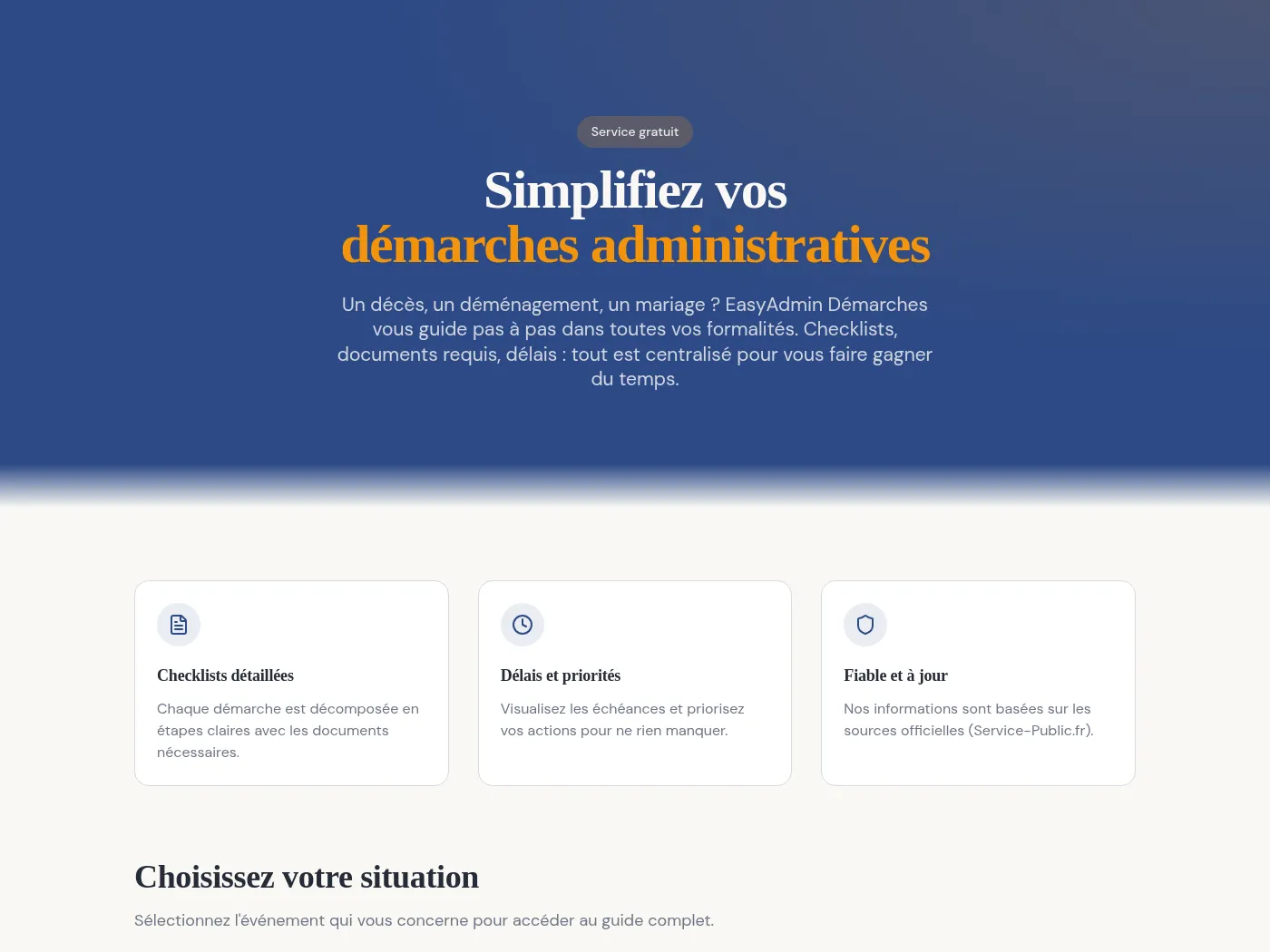 EasyAdmin Demarches