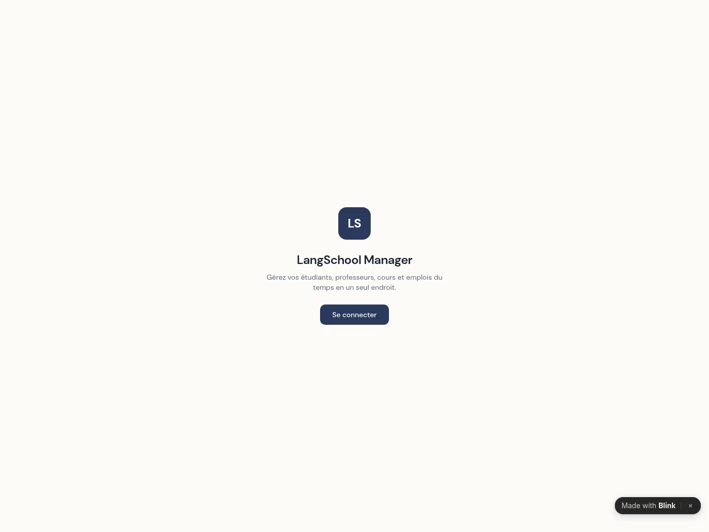 LangSchool Manager