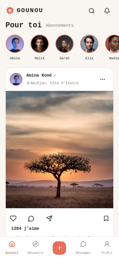 GOUNOU Social Creator App