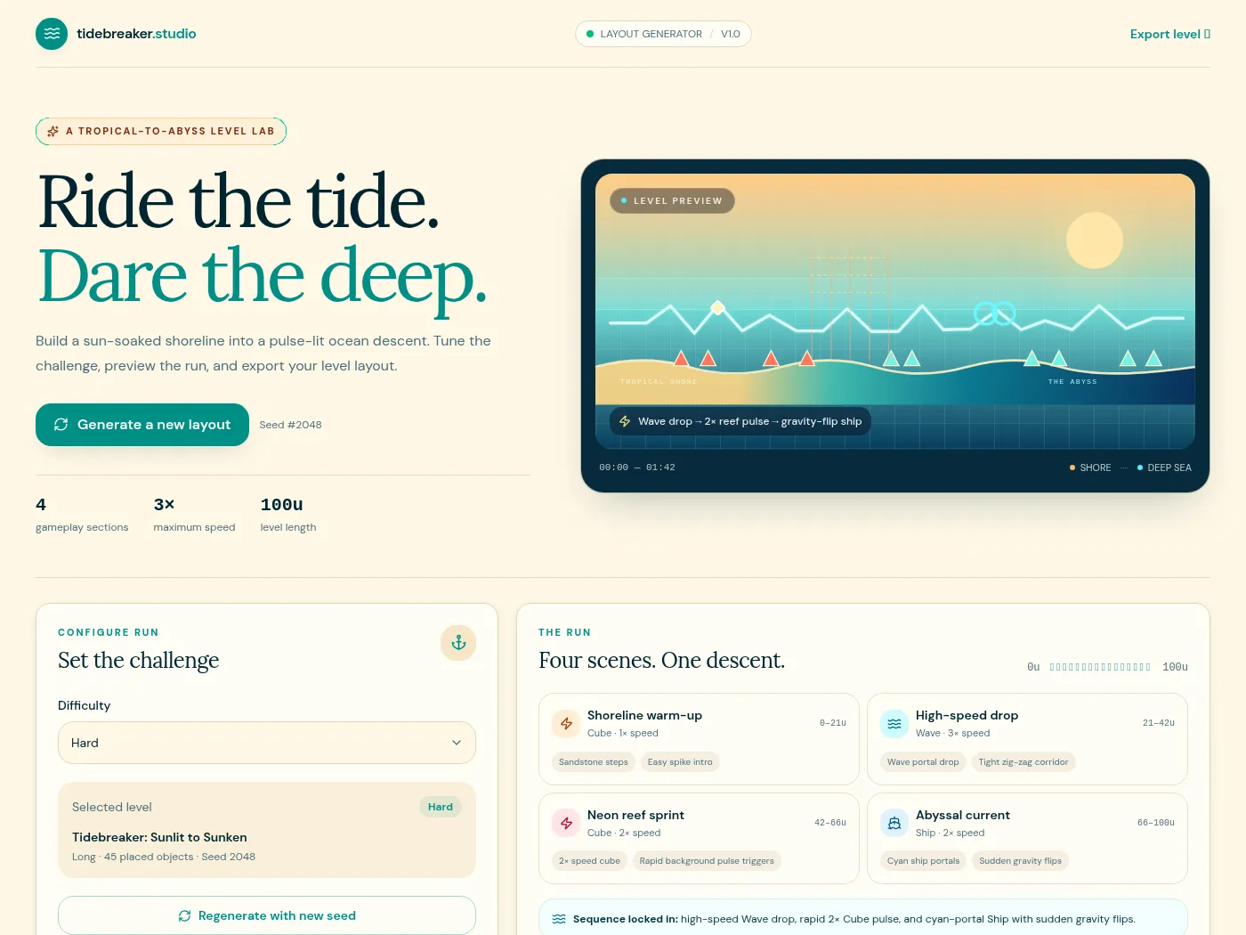 Tropical Ocean Dash Builder