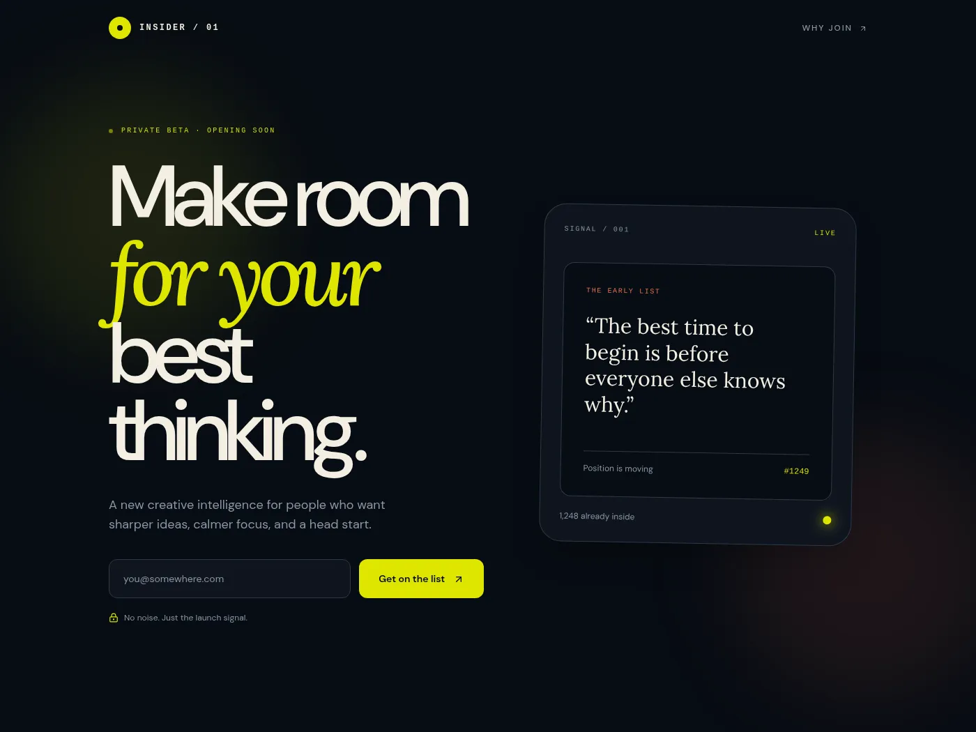 Insider Launch Waitlist