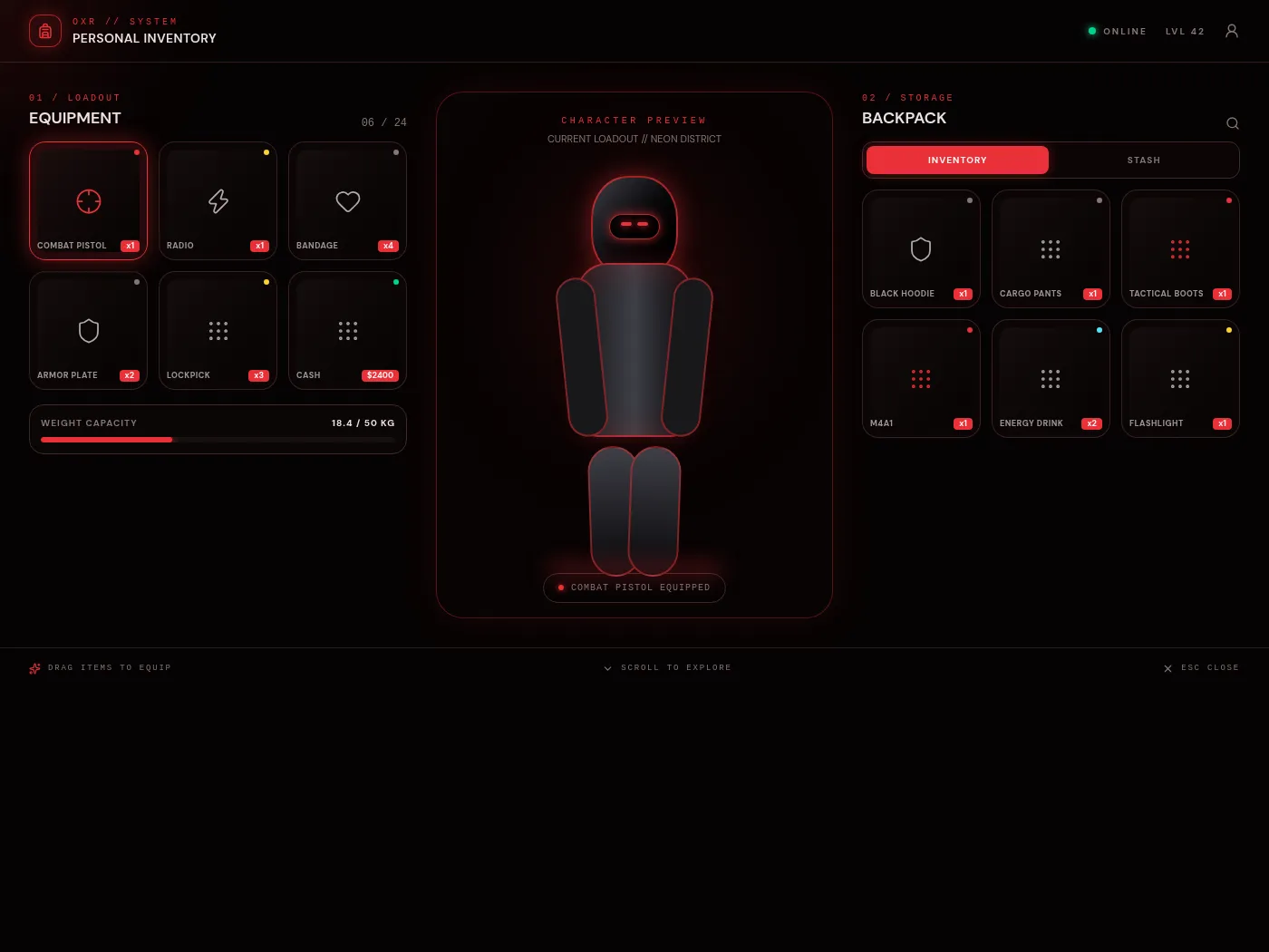 Ox Inventory Glow UI