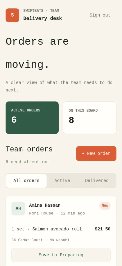 SwiftEats Delivery