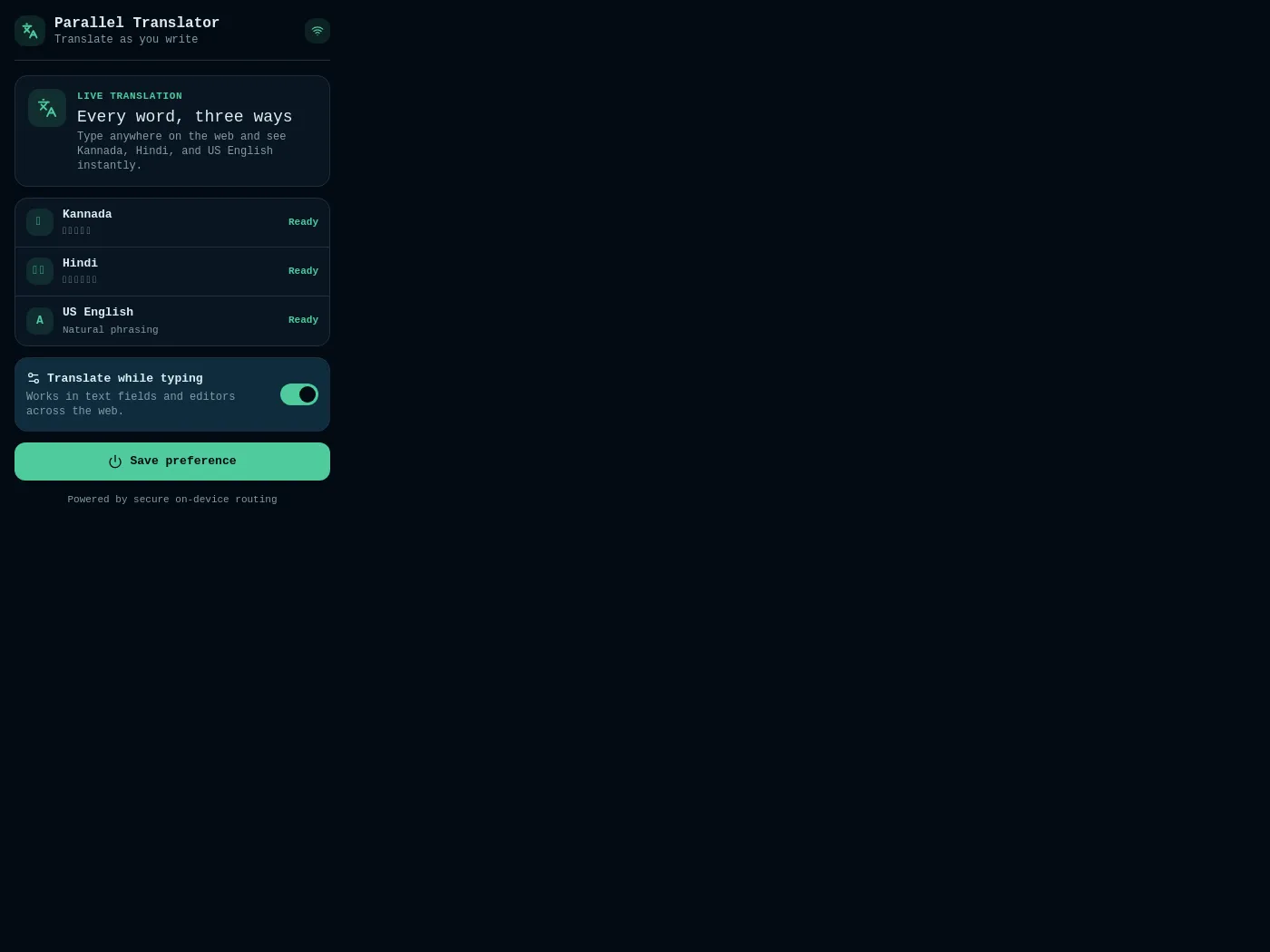 Parallel Translator Extension