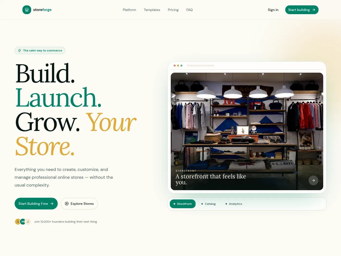 StoreForge SaaS Website