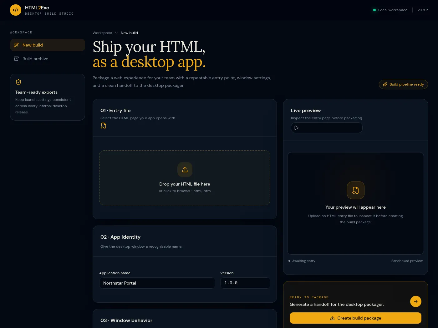 HTML2Exe Converter