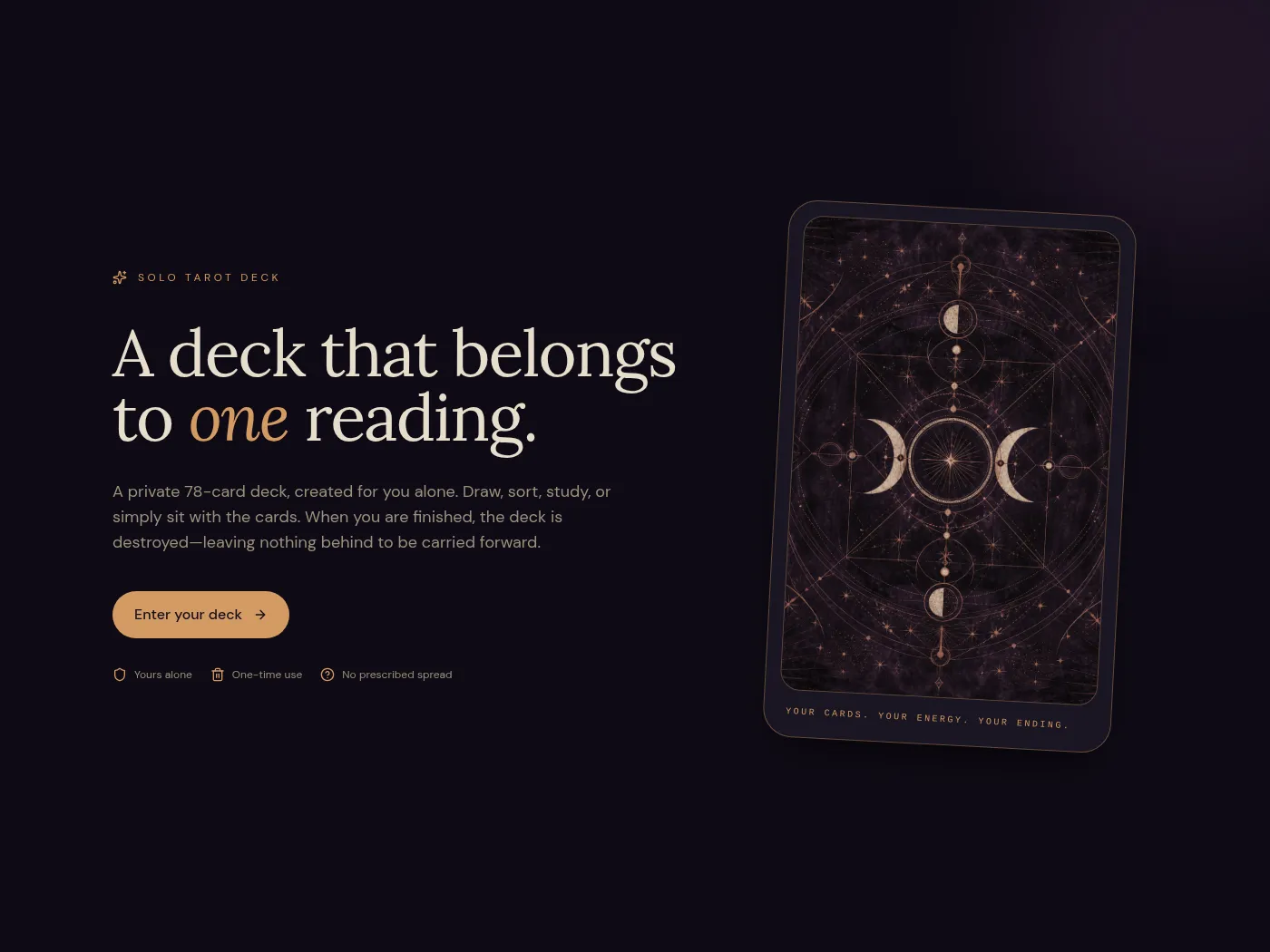 Solo Tarot Deck