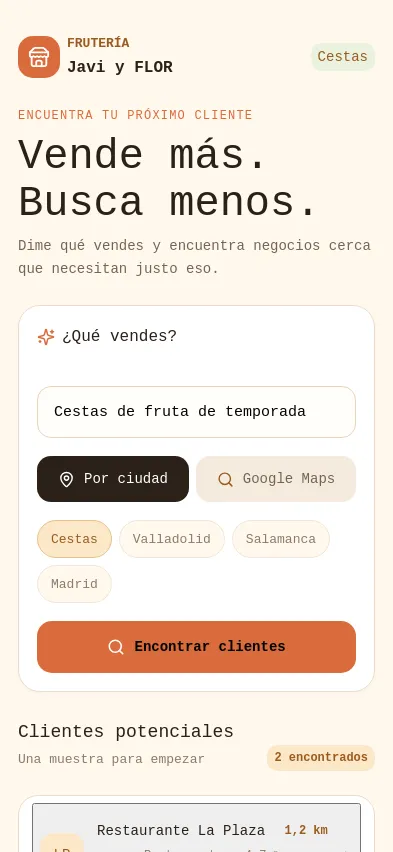 Cestas Cliente Finder