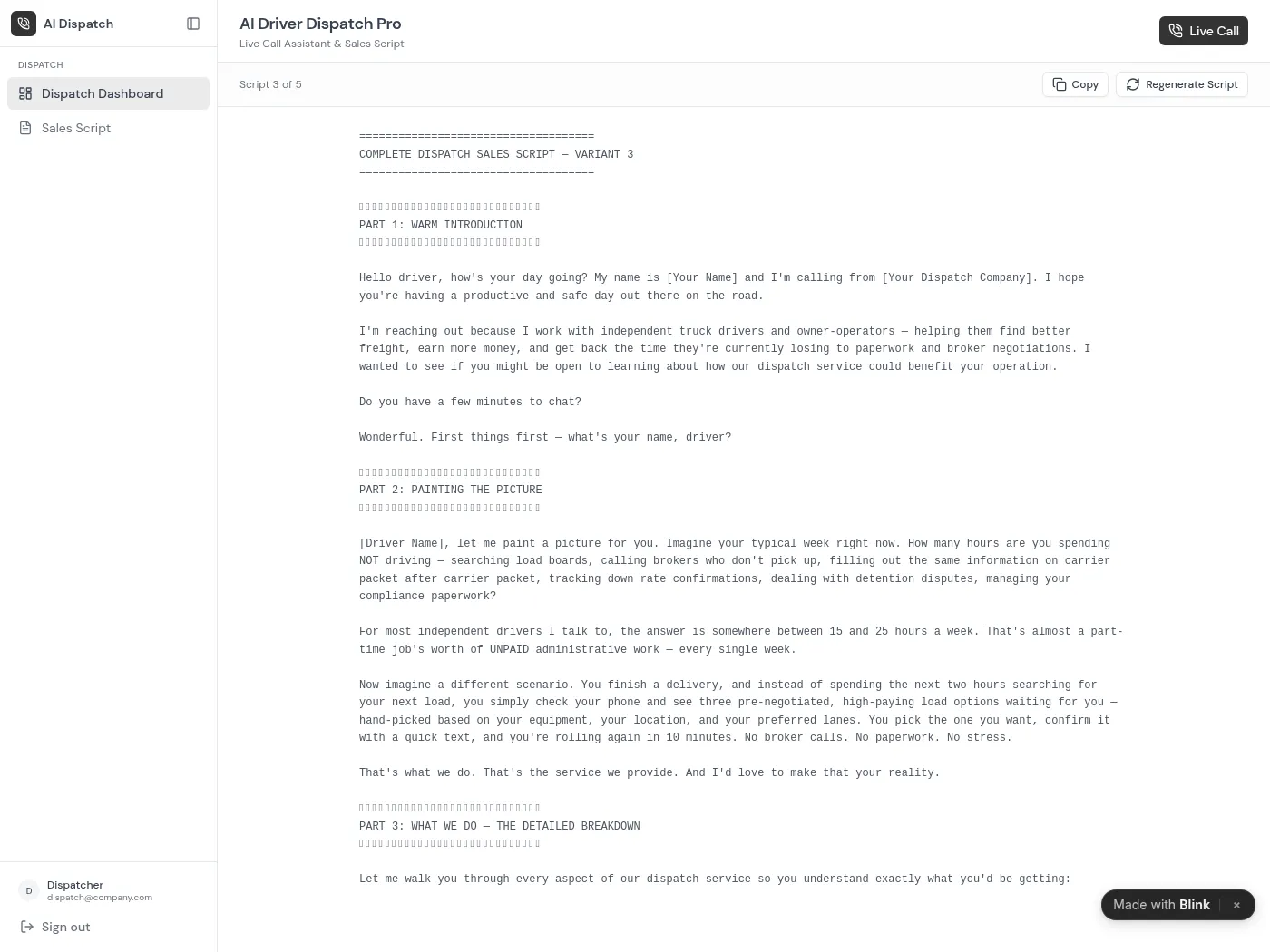 AI Driver Dispatch Pro