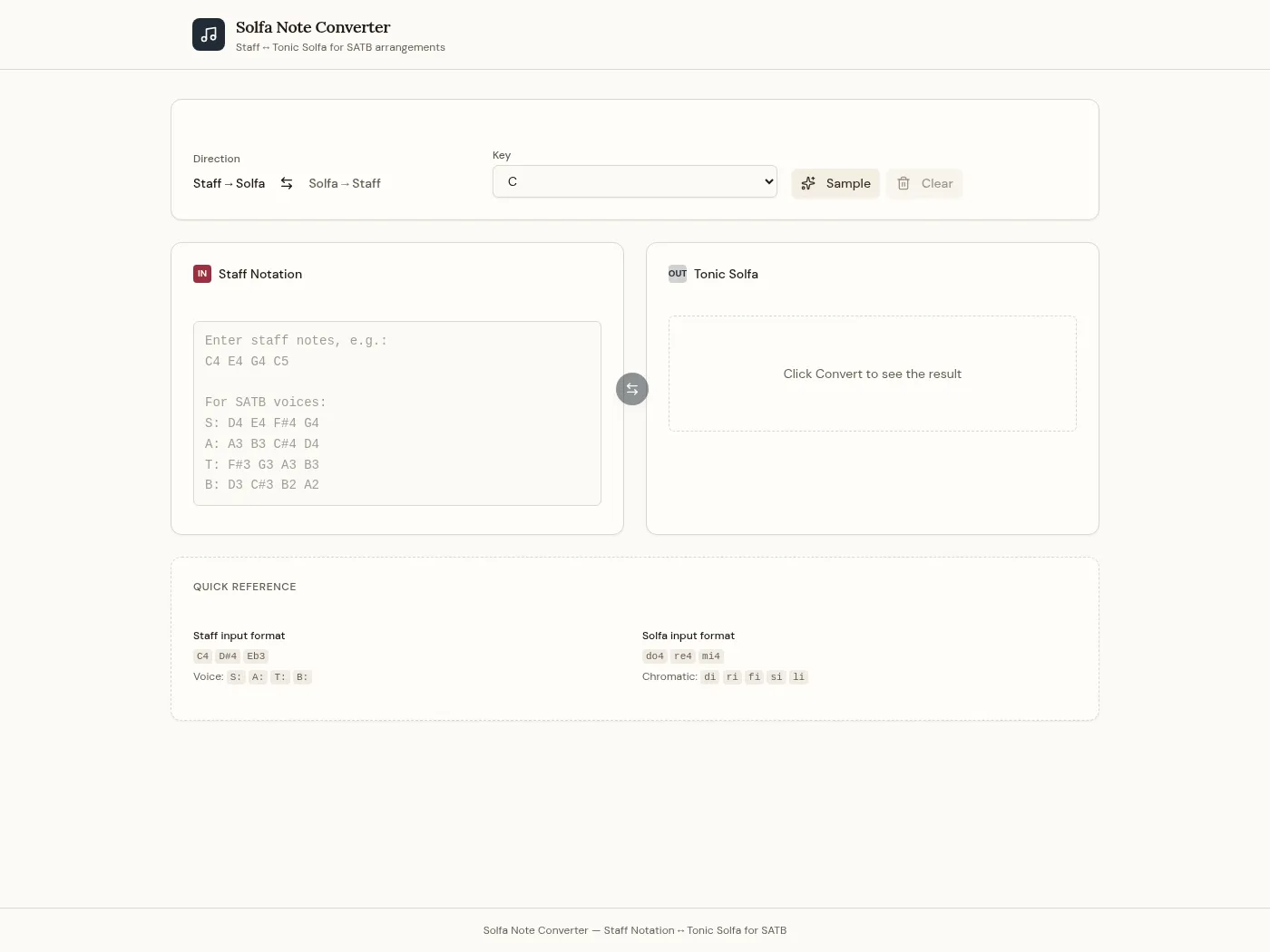 Solfa Note Converter