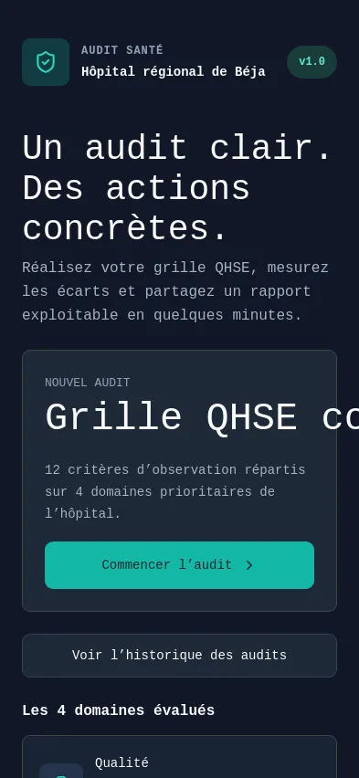 Audit Santé Mobile