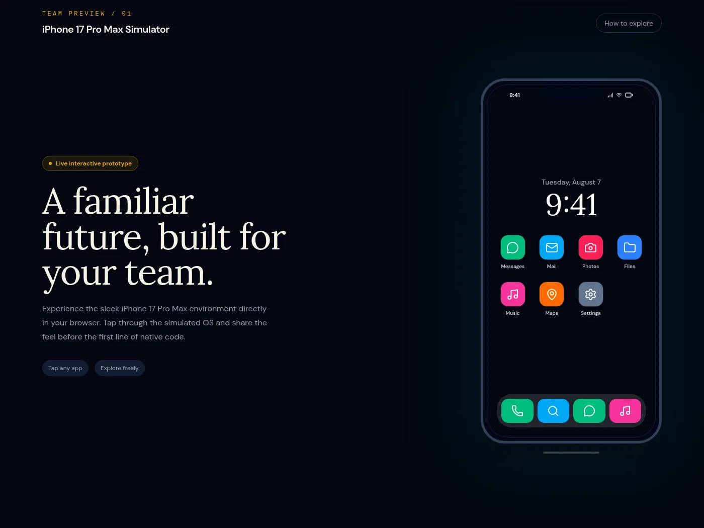 iPhone 17 Pro Simulator