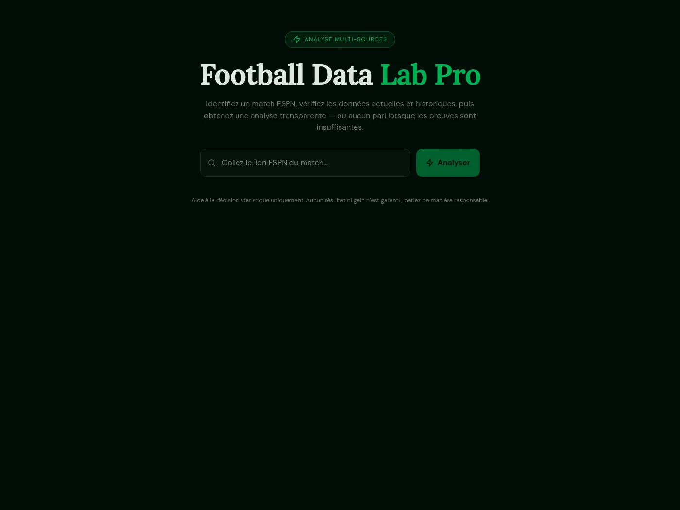 Football Data Lab Pro
