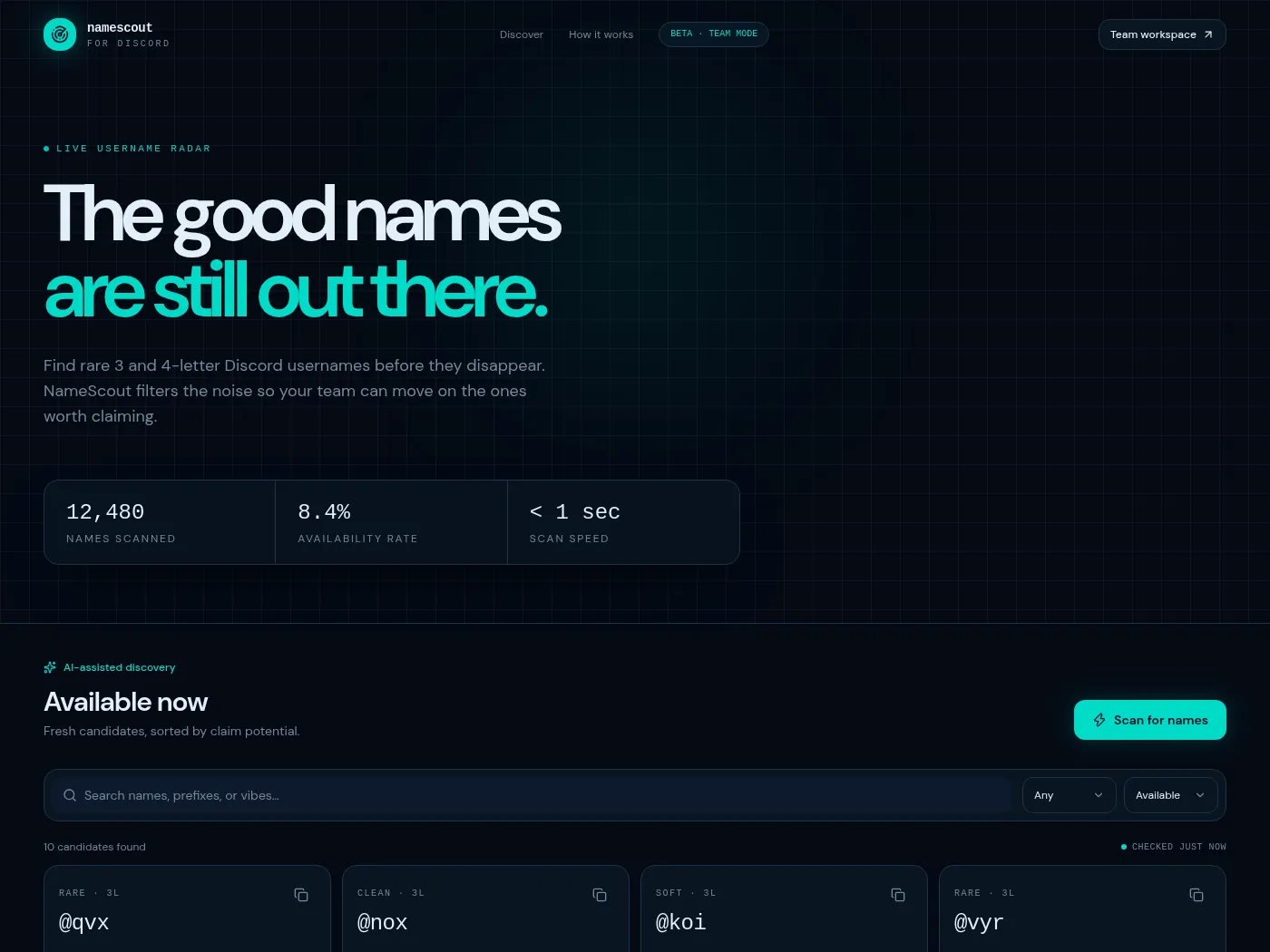 NameScout for Discord