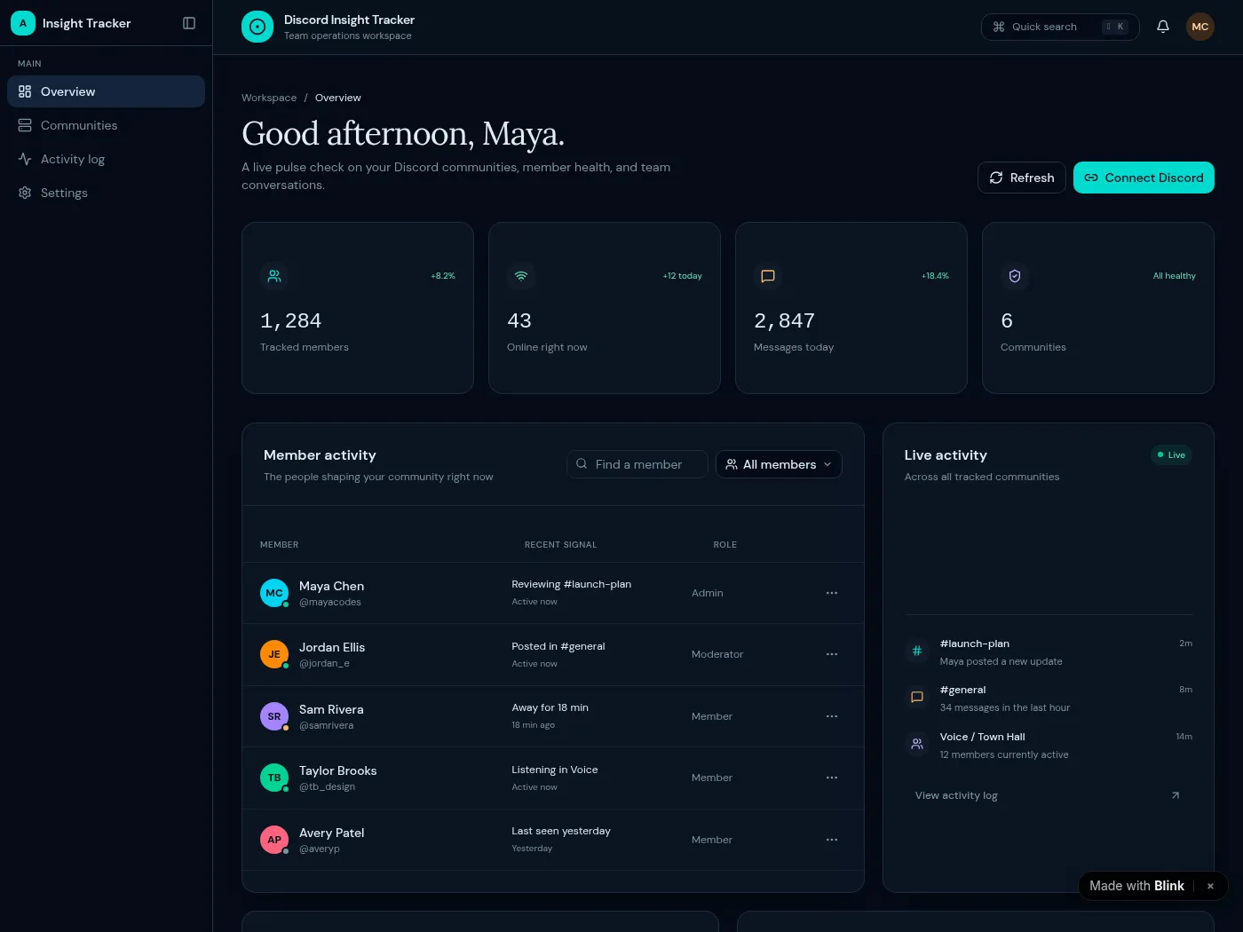 Discord Insight Tracker