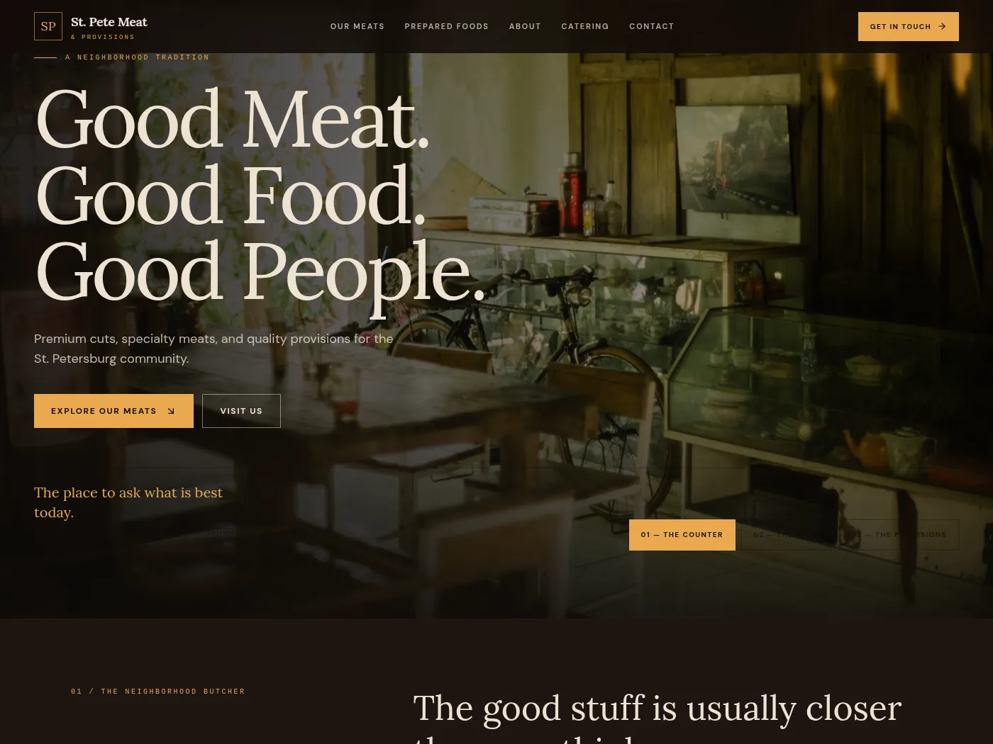 St. Pete Meat Website