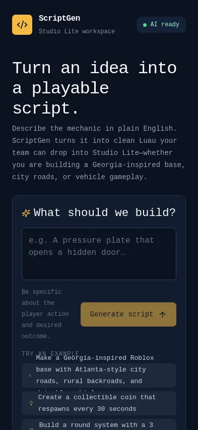 ScriptGen Mobile Studio