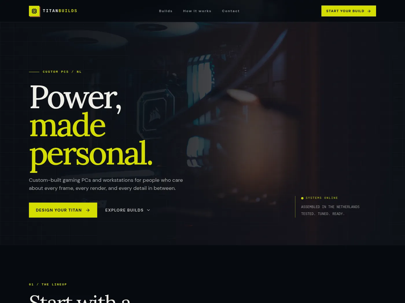 TitanBuilds Landing Page