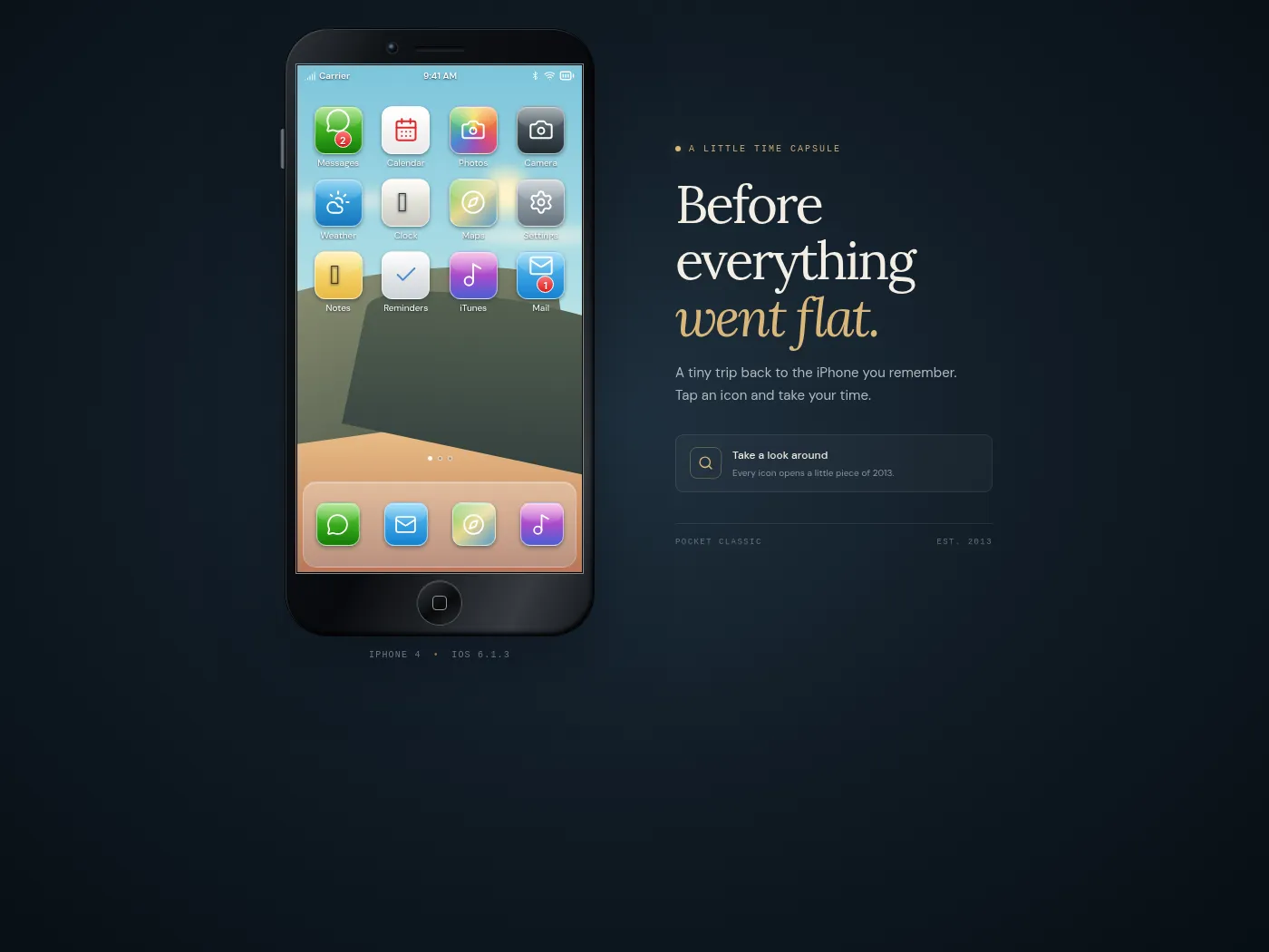 Retro iOS 6 Web App