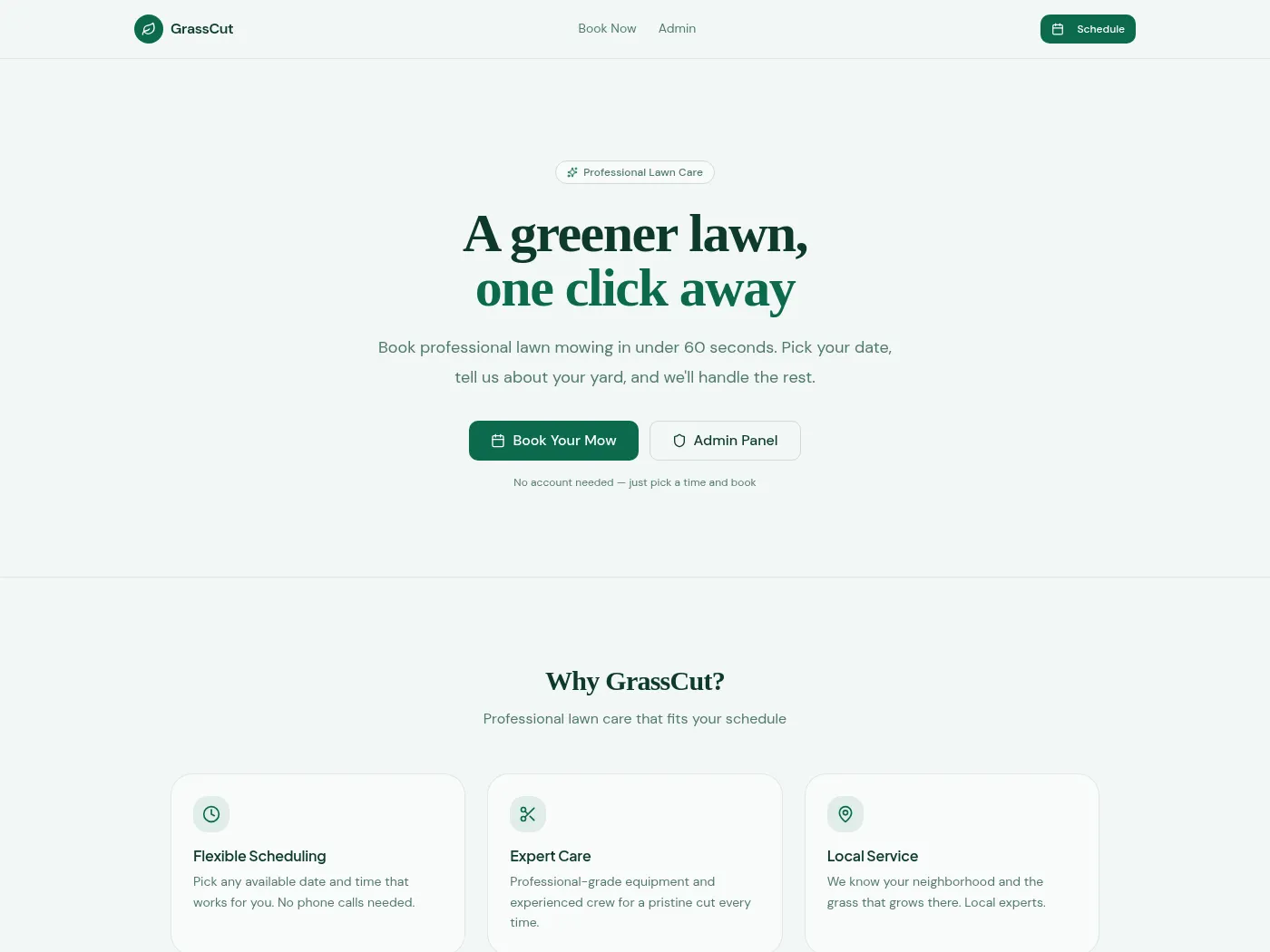 GrassCut Scheduler
