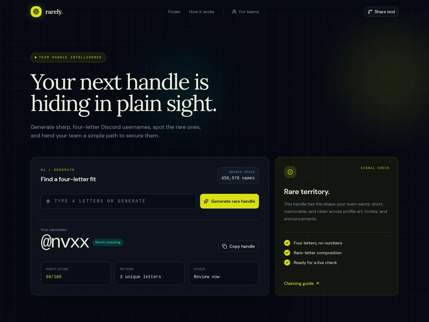 Rare Discord Handle Finder
