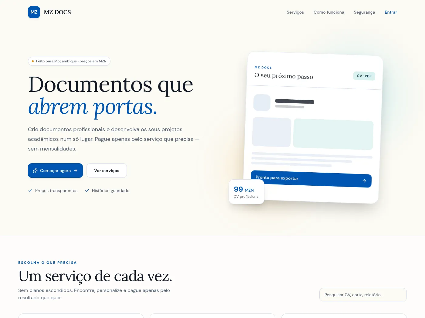 MZ DOCS Plataforma Digital