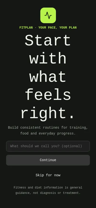 FitPlan Mobile Fitness App