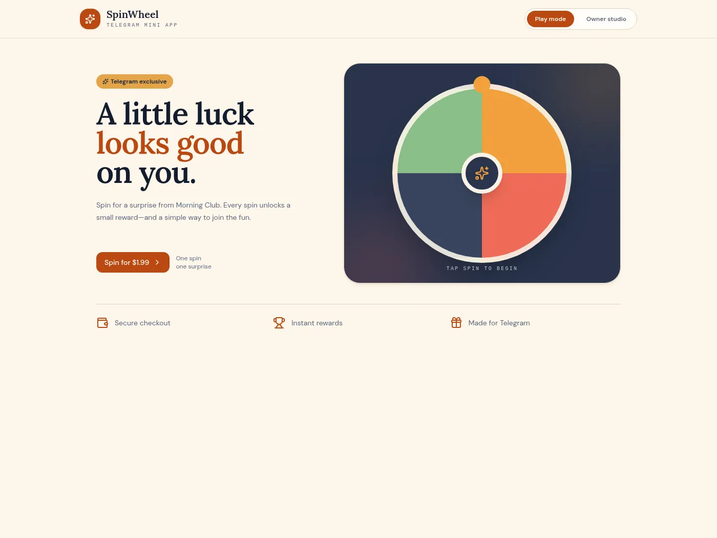 SpinWheel Telegram Mini