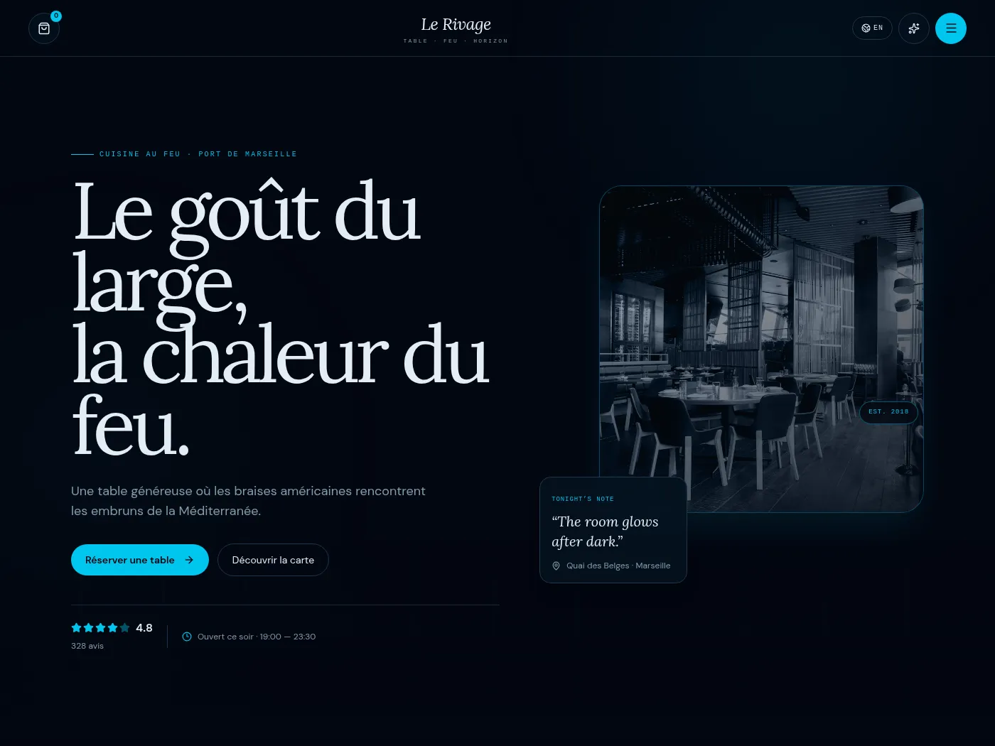 Le Rivage Restaurant Template