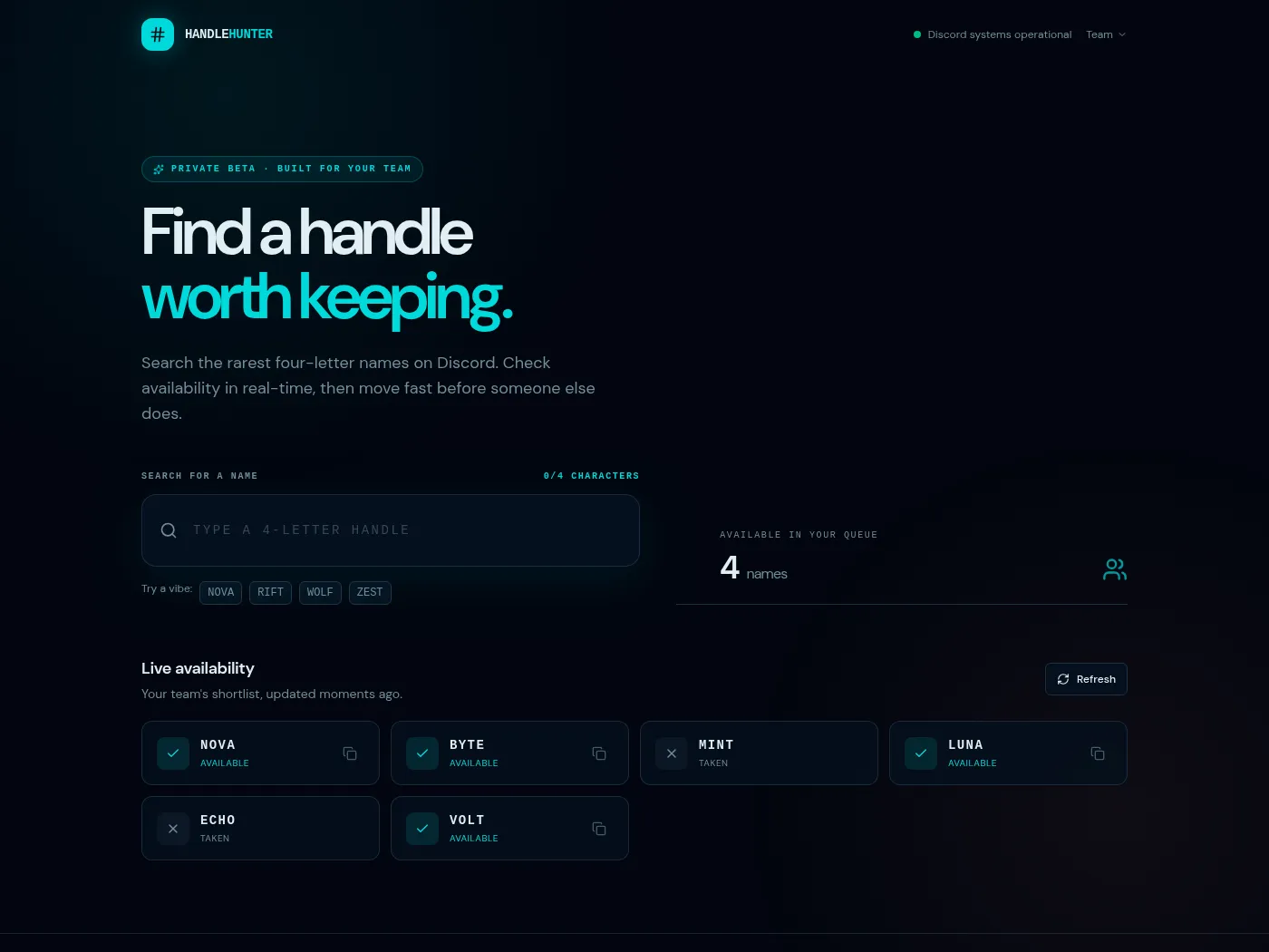 Discord Handle Hunter