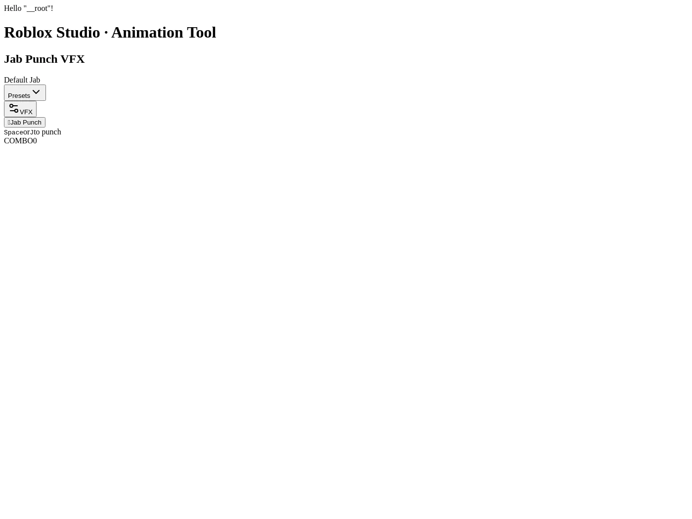 Roblox Jab Animation VFX