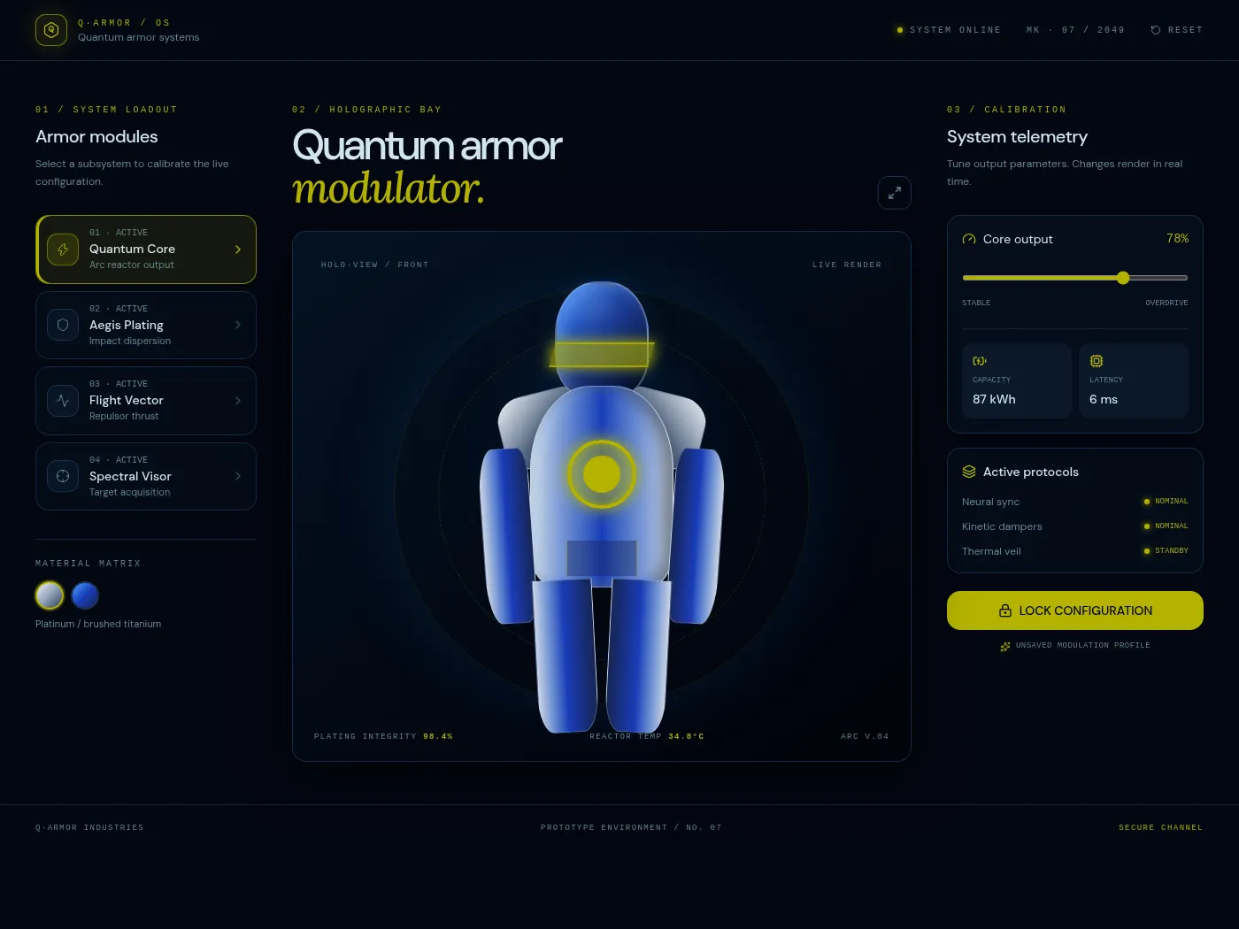 Quantum Armor Modulator