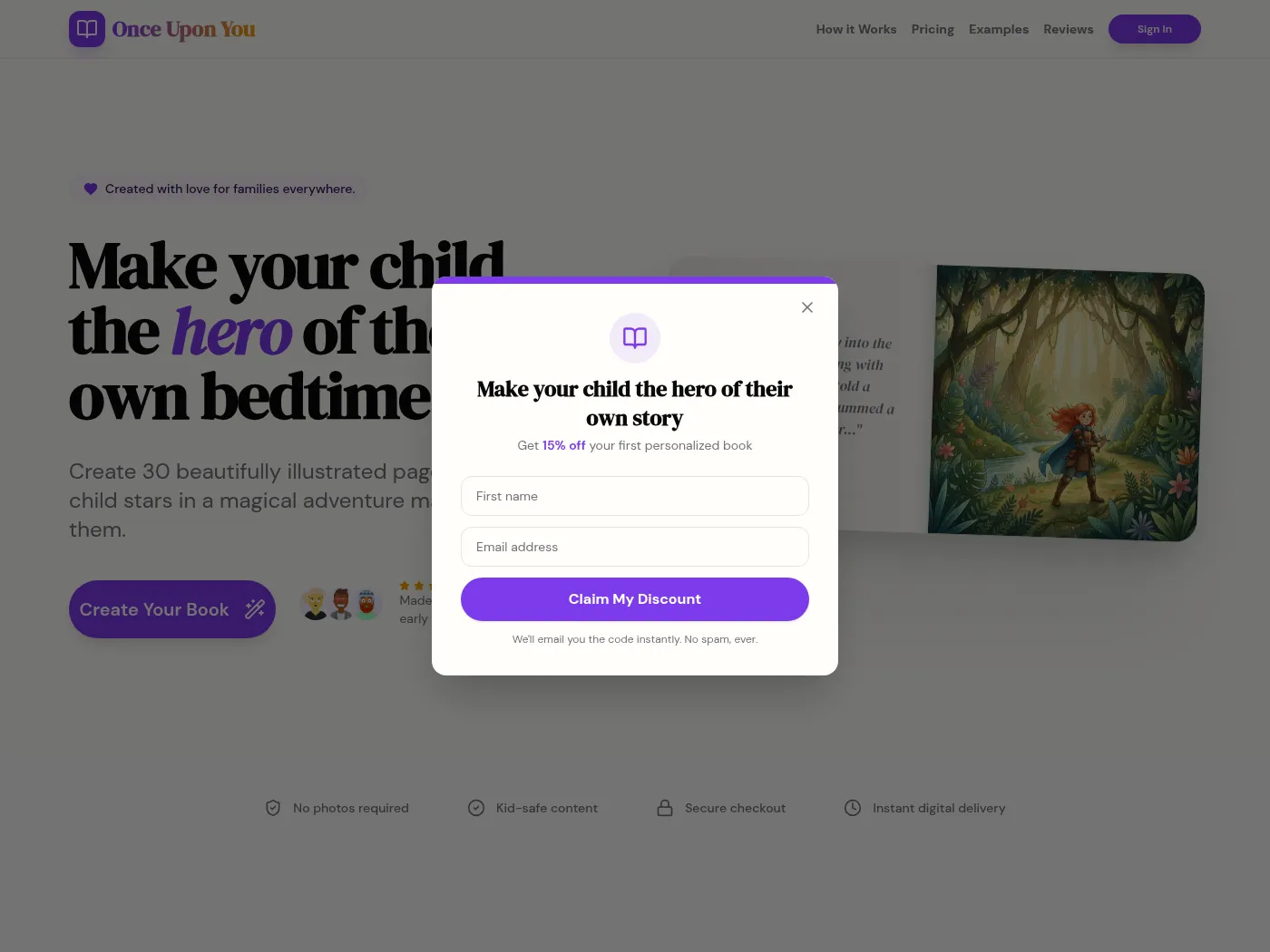 Once Upon You Bedtime Book Maker