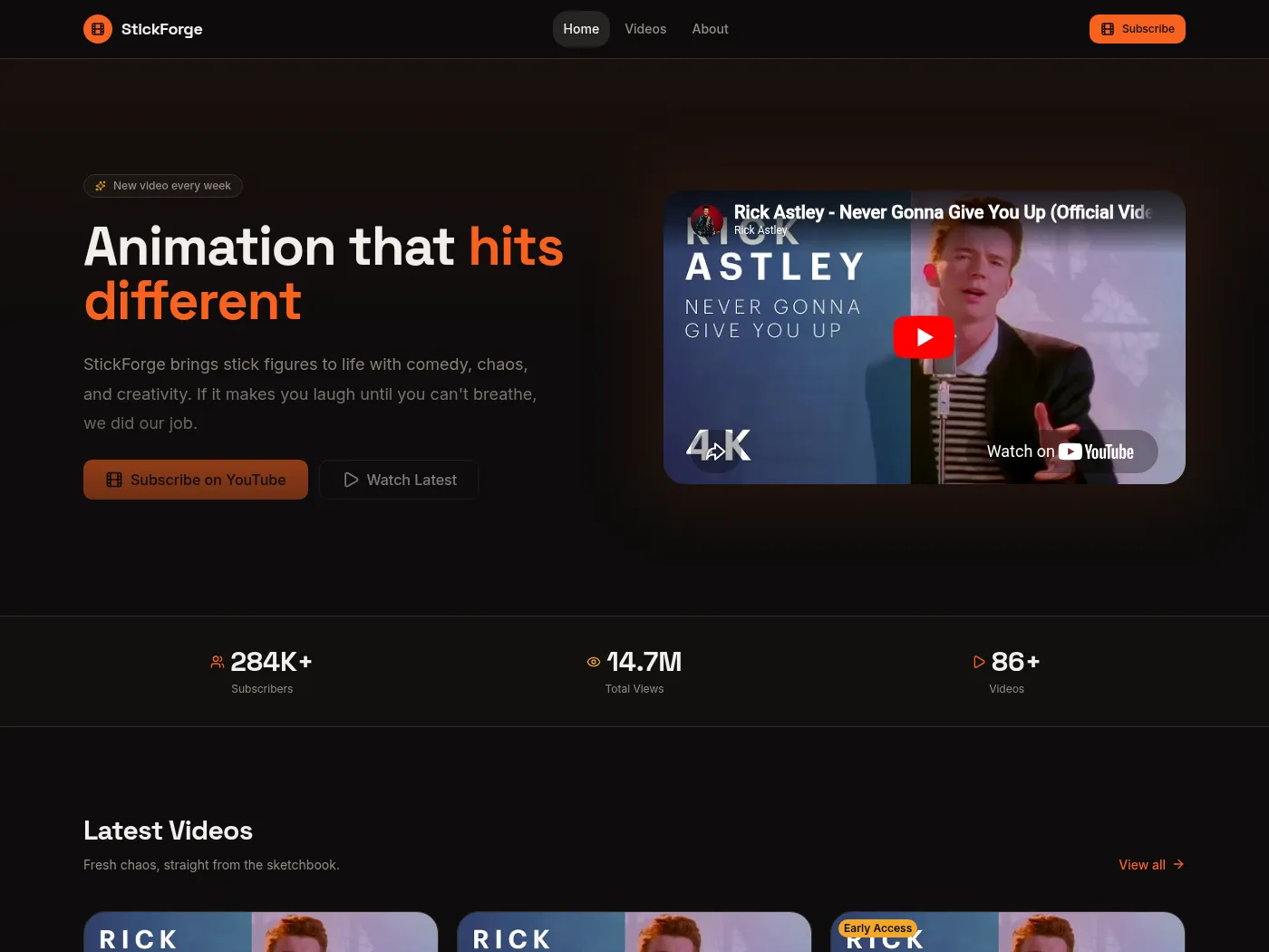 StickForge Real Web Hub
